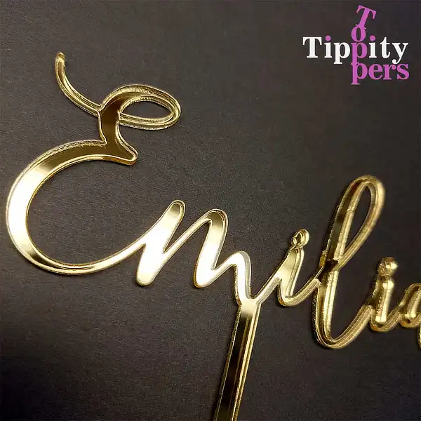 Acrylic Name Cake Topper | TippityToppers